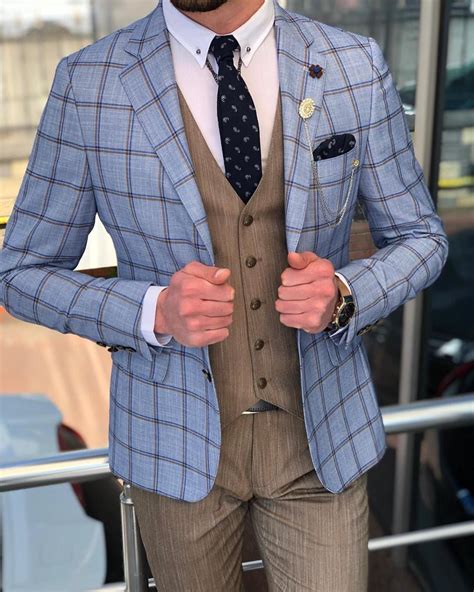 Mcr On Instagram “bernard Blue Plaid Slim Fit Suit Regular Price 479