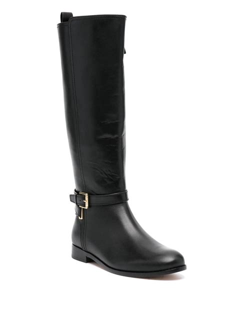 Lauren Ralph Lauren Blayke Leather Knee High Boots Black Farfetch