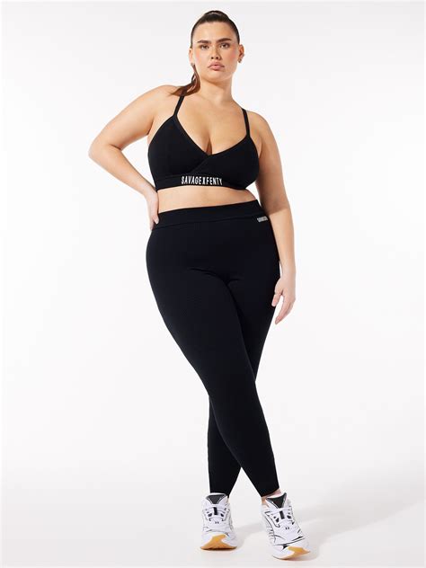 Essential Heavy Rib Leggings In Black SAVAGE X FENTY Netherlands