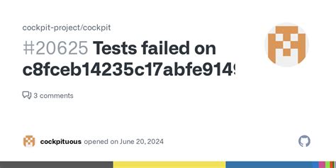 tests failed on c8fceb14235c17abfe9149aa7994a4aa186ae8cf · issue 20625 · cockpit project