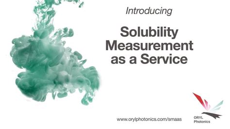 Oryl Photonics Launches Solubility Measurement As A Service Oryl