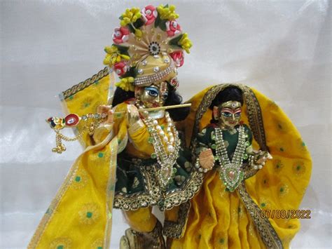10 Radha Krishna Idol With Dressjewellerykrishna Etsy