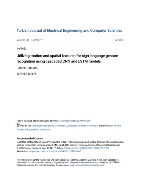 Pdf Utilizing Motion And Spatial Features For Sign Language Gesture Recognition Using Cascaded