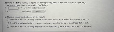 Solved Use SPSS For This Application Exercise An Chegg Com
