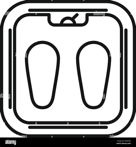 Simple Line Art Vector Illustration Of A Digital Bathroom Scale Stock