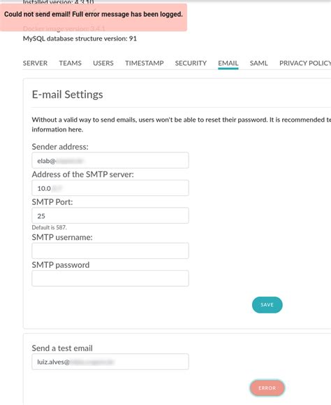 Smtp Configuration Starttls Error · Elabftw Elabftw · Discussion 3808 · Github