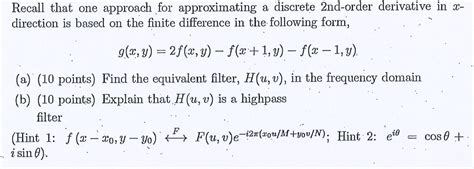Solved Recall That One Approach For Approximating A Discrete Chegg