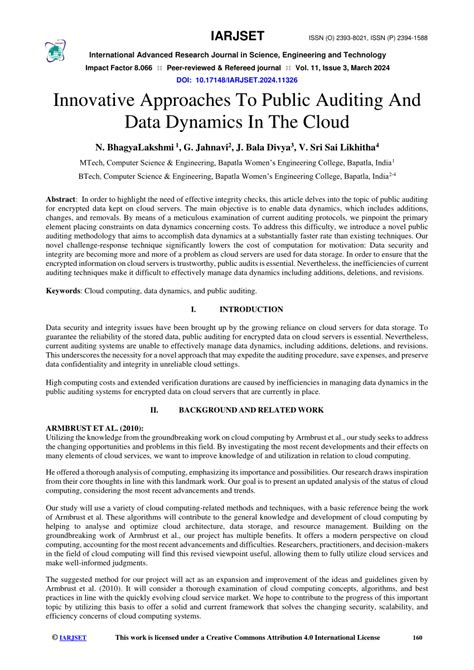 Pdf Innovative Approaches To Public Auditing And Data Dynamics In The Cloud