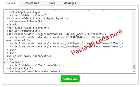 Blogger Blog Theme Coding Ko Compress Kaise Kare Fast Loading