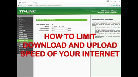 Limit Your Internet Or Wifi Speed Youtube