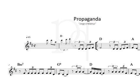 Propaganda Jorge E Mateus Partitura YouTube