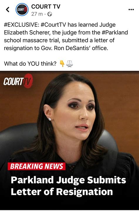 Judge Scherer Resignation R Parklandshooting