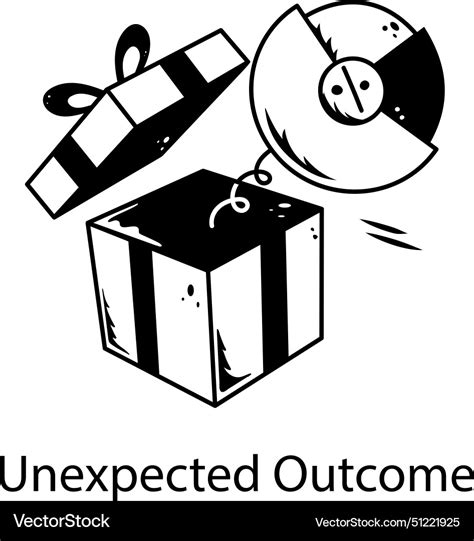 unexpected outcome royalty free vector image vectorstock
