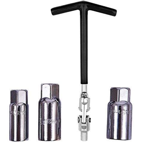 4pc T Bar Spark Plug Wrench Set Heavy Duty Chrome Spark Plug Removal
