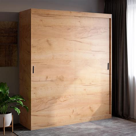 ᐉ Шафа купе дводверна Еверест Соната 1800 180х60х217 см Дуб Крафт золотий Dtm 2670 • Краща