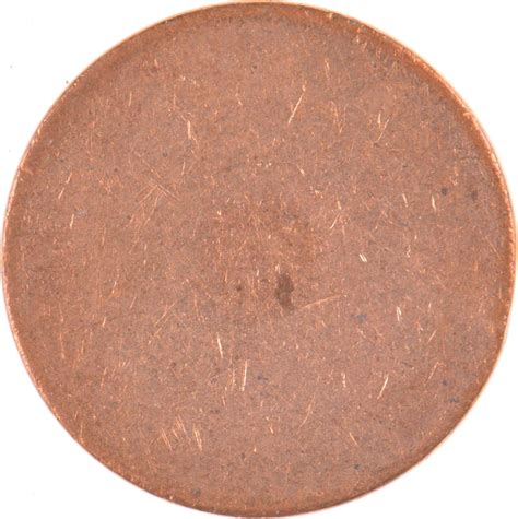 Us Mint Error Coin Blank Cent Planchet Property Room