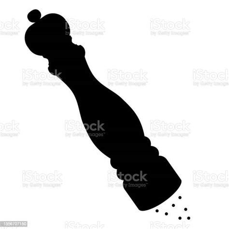 흰색 배경에 후추 밀 아이콘 후추 소금 셰이커 소금 저장고 공장 냄비 기호 후추와 소금 공장 기호 플랫 스타일 단순함에 대한