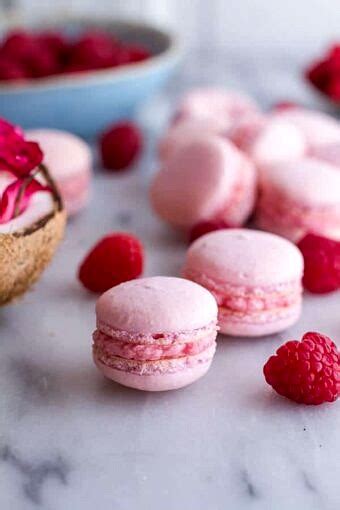 Coconut Raspberry Macarons With Raspberry Rose Buttercream Half