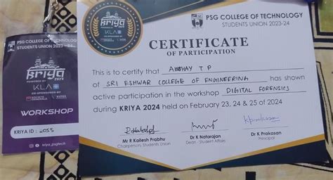 🔍 digital forensics at psg college of technology insights and hands on