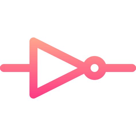 Logic Invertor Basic Gradient Lineal Color Icon