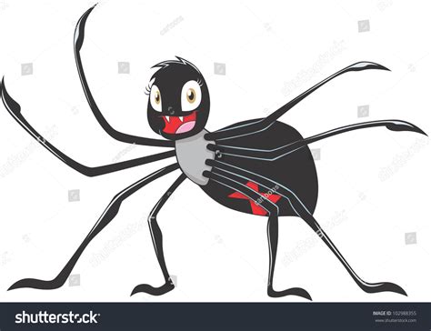 Happy Spider Cartoon Stock Vector 102988355 Shutterstock