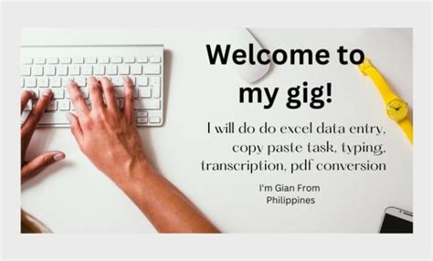 Do Excel Data Entry Copy Paste Task Typing Transcription Pdf