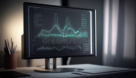 Personal Computer Screen Displaying Digital Financial Graphs And Charts