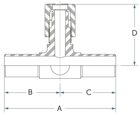 Flaretek® Tee Adapter Purebond® Welded Tube Legs 1 And 3 Flaretek