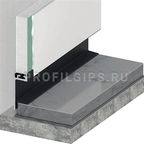 Теневой плинтус для пола KRAAB GIPPS