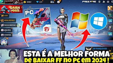 COMO BAIXAR FREE FIRE NO NOTEBOOK E PC FRACO NA NOVA ATUALIZAÇÃO