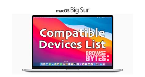 Is Your Mac MacOS 11 0 Big Sur Compatible Compatible Devices List