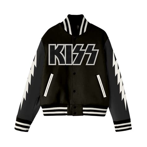Kiss Nyc Pop Up Leather Varsity Jacket Kiss Official Store