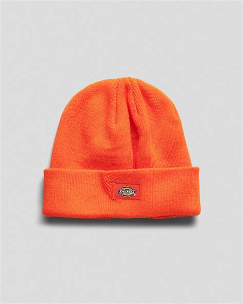 Dickies Classic Label Cuff Beanie In Orange Free Shipping And Easy
