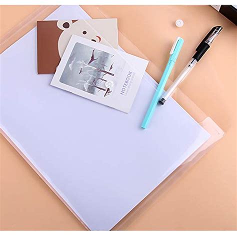 YGEOMER PCS Plastic Envelopes Poly Envelope Folder With Snap Button Closure Waterproof
