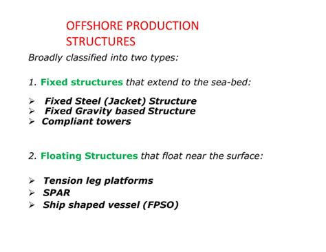 Offshore Fixed Platforms Pptx Geology Science