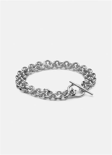 Unite Double Chain Bracelet Stainless Steel Large Carefulpeach Boutique