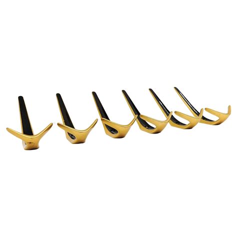 Five Beautiful Art Deco Bakelite Wall Coat Hooks Austria 1940s At