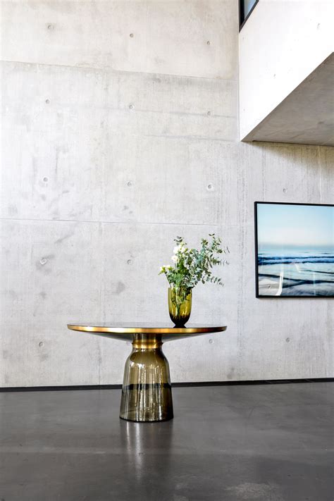 Bell Coffee Table Steel Glass Blue Architonic