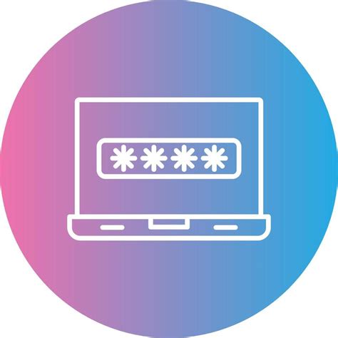 Password Line Gradient Circle Icon 43437148 Vector Art At Vecteezy