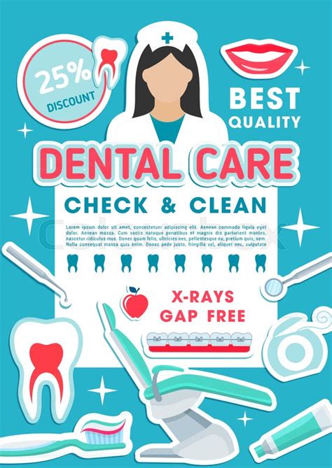 Dental Clinic Discount Promotion Stock Vector Colourbox