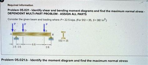 Problem 05 021 Identify Shear And Bending Moment Diagrams And Find