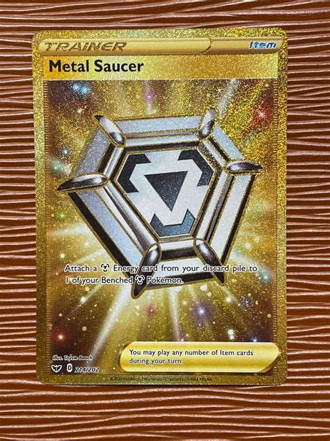 Metal Saucer 214202 Sword And Shield Nm Full Art Gold Secret Rare