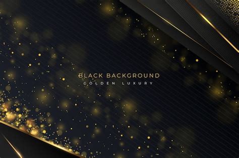 현실적인 블랙 쉬머 배경 프리미엄 벡터