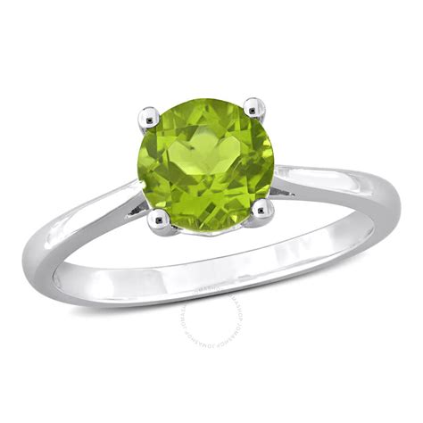 Amour 1 1 2ct TGW Peridot Solitaire Ring In Sterling Silver JMS011260 9