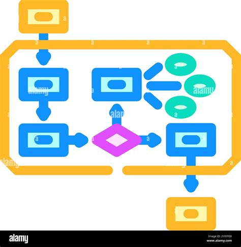 Algorithm Big Data Color Icon Vector Illustration Stock Vector Image And Art Alamy
