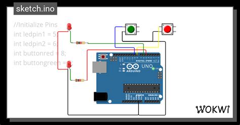 Tes With 2 Buttons On Off Wokwi Esp32 Stm32 Arduino Simulator