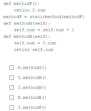Solved K Is An Instance Of The I Class In The Python Code Chegg