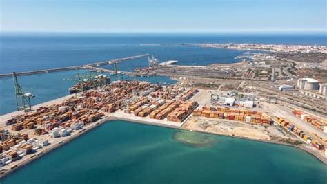 Aerial View Of Container Cargo Terminal Of Commercial Port Business Logistics And Transport