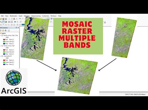 Mosaic Multiple Bands Raster Dataset In Arcgis Mosiaicing Youtube