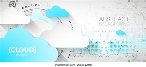 Cloud Computing Concept Abstract Technology Background Stock Vector Royalty Free 2082842068